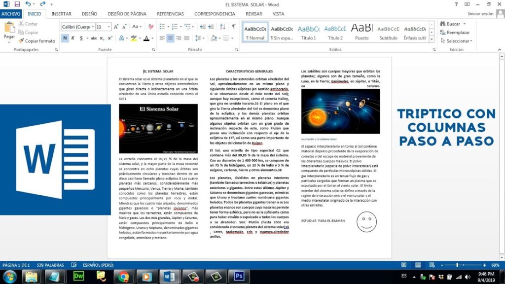¿CÓMO HACER UN TRÍPTICO EN WORD? PASO A PASO